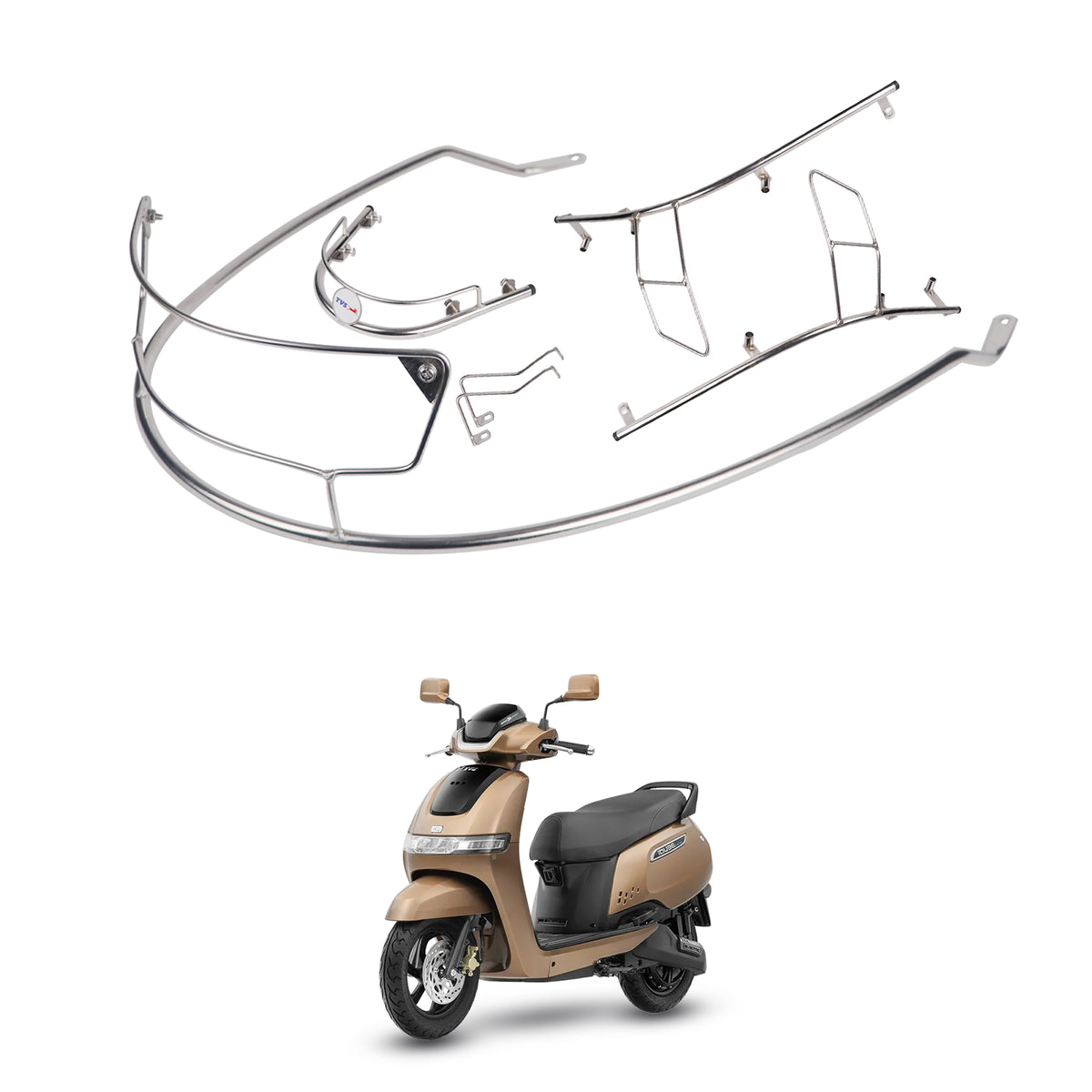 TVS iQube Compact Scooter Guard - Durable Safety Shield