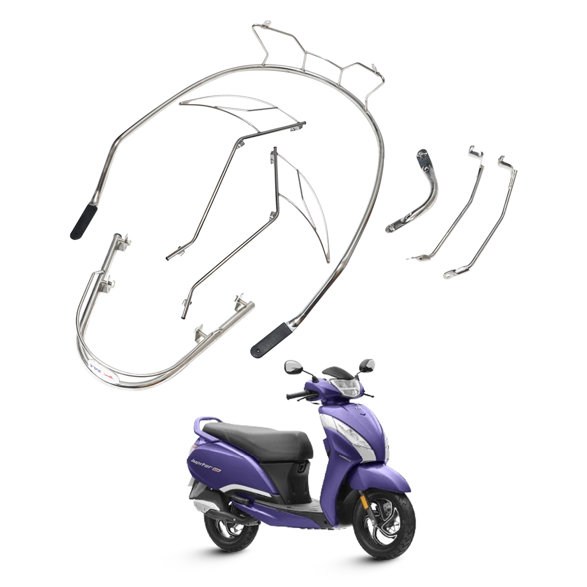 TVS Kit Scooter Guard for Jupiter 125 | High-Quality Stainless Steel G