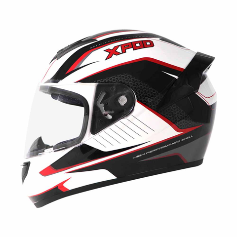 TVS XPOD Aerodynamic Helmet for Men- ISI Certified, Ultrawide Visor ...
