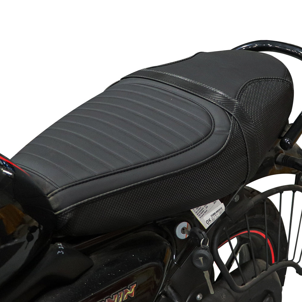 TVS Ronin Black Seat Cover with Small Cross Pattern for Style (2024 or