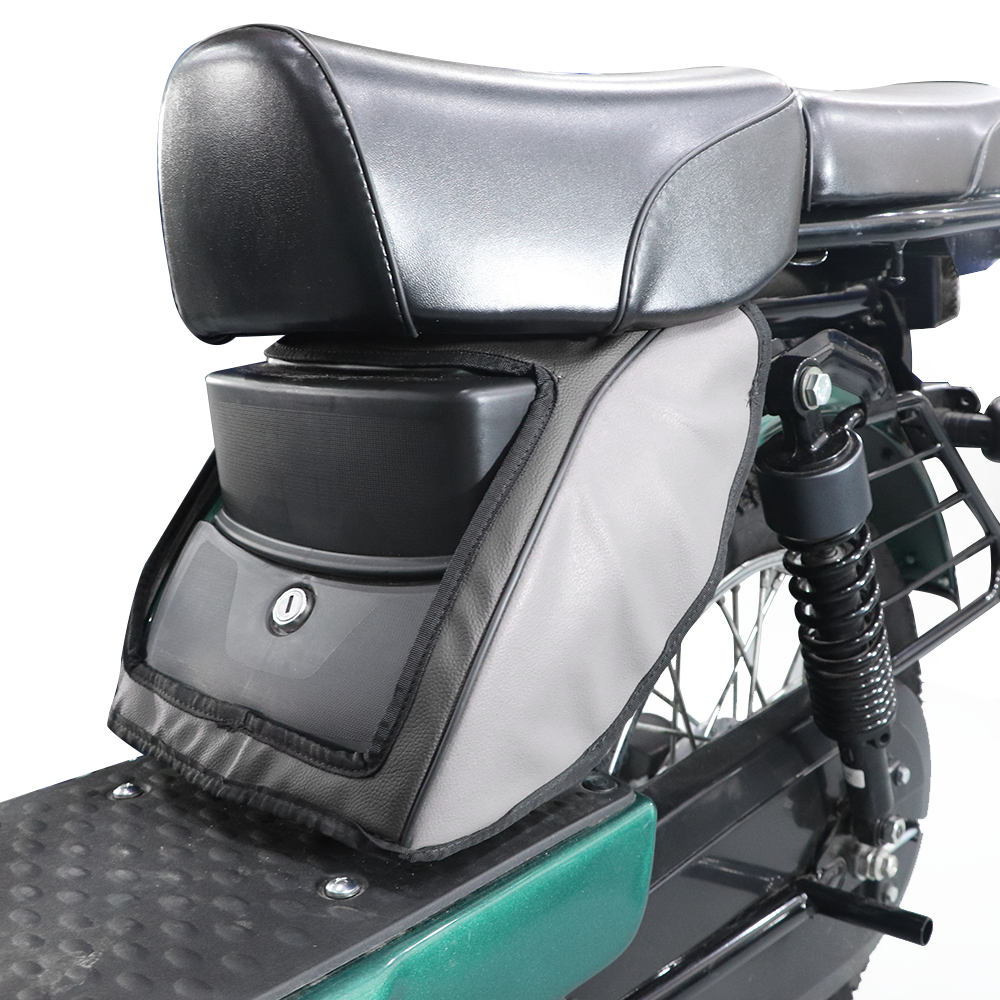 TVS Tool Box Cover for XL100 BS6 - Silver/Black