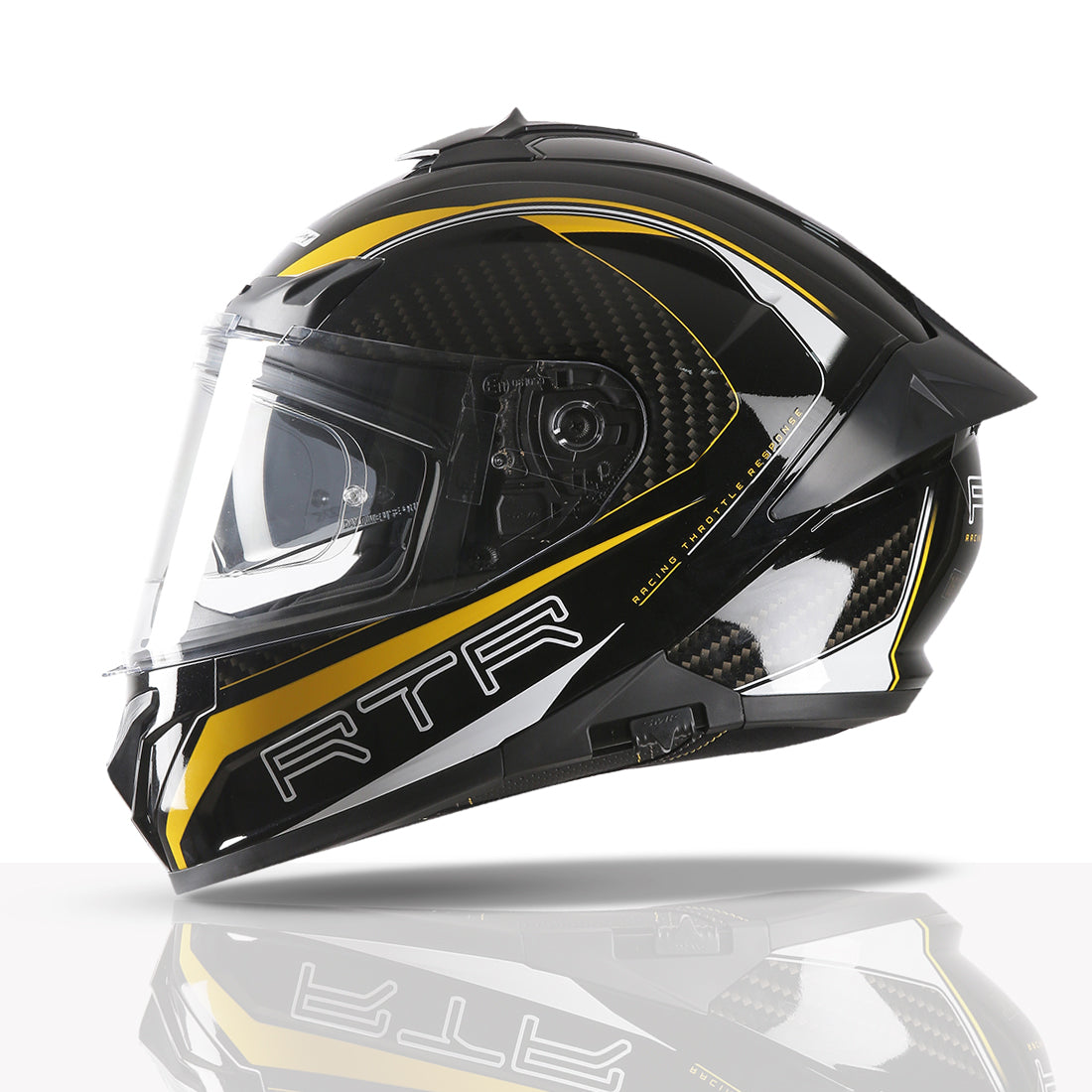 TVS Racing Hurricane Helmet Yellow – Bold Design, Safety