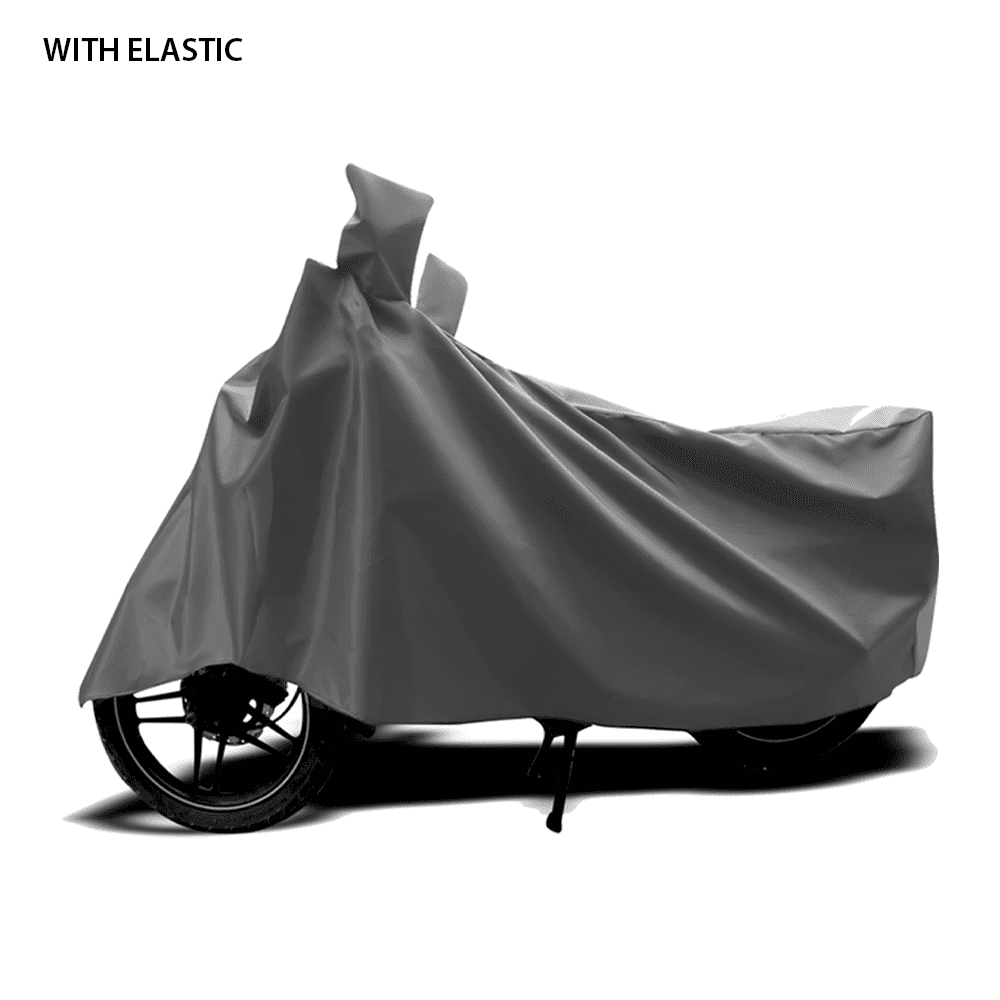 TVS Vehicle Cover Grey with Elastic - Durable Protection for Bikes